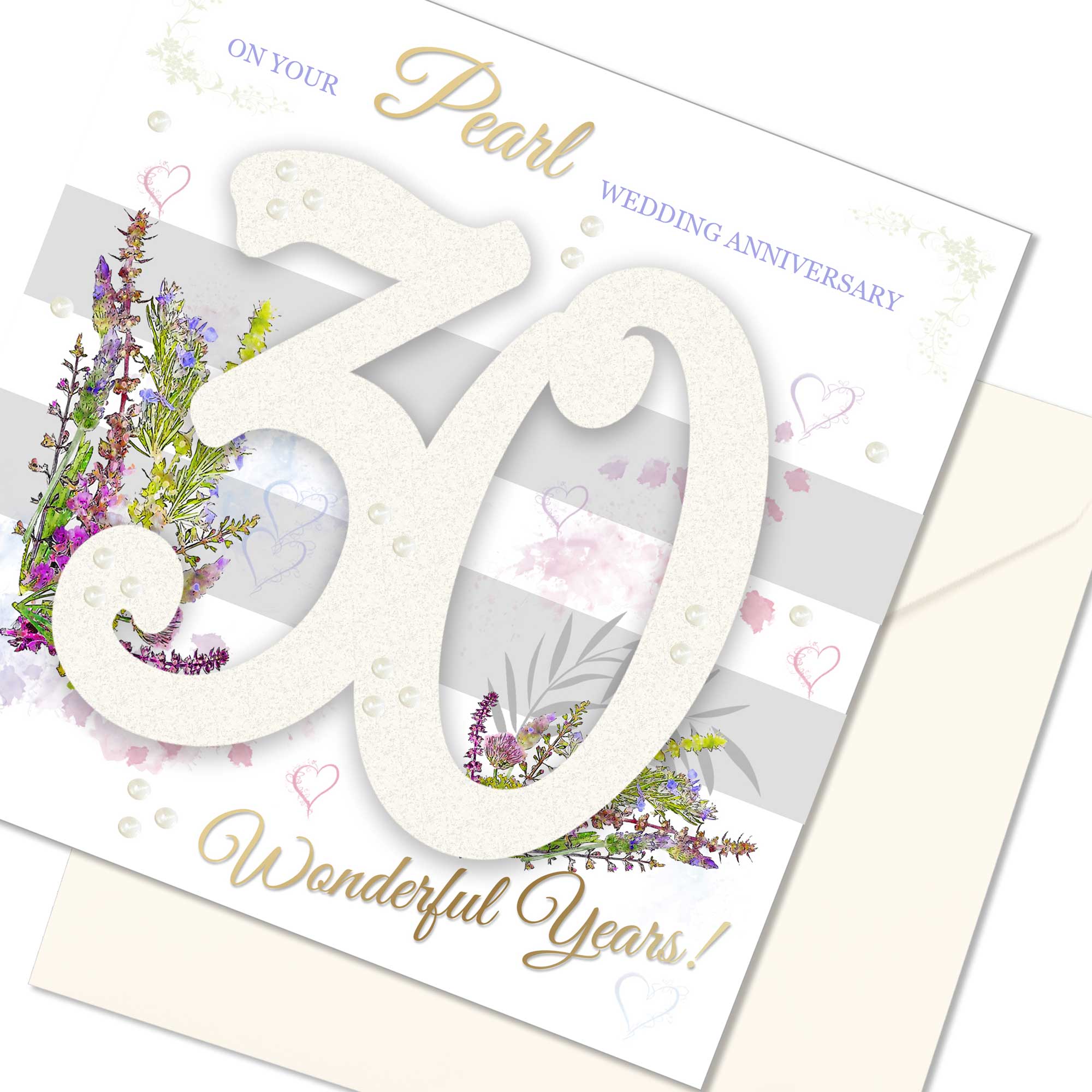 30th Wedding Anniversary Card Pearl Wedding Anniversary 30th Wedding Anniversary Card Pearl Wedding Anniversary