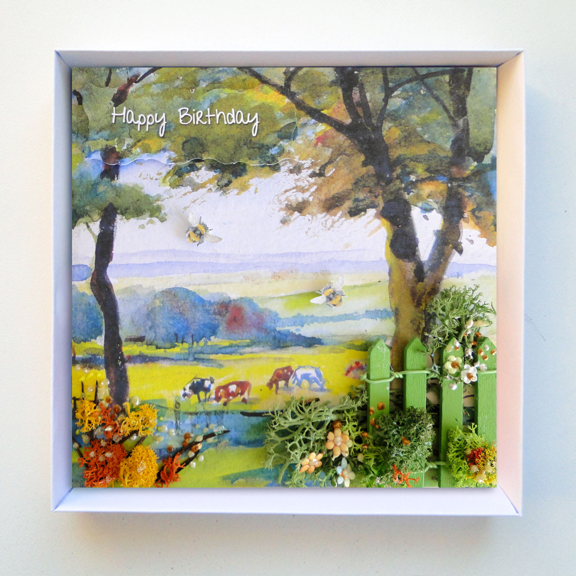 Luxury Boxed Happy Birthday Landscape Design Card - Male or Female