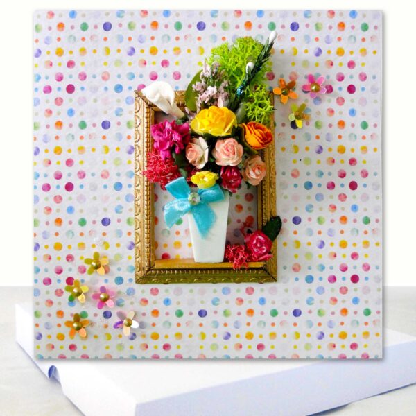 Bouquet of Flowers Card Luxury Boxed All Occasion 3D Card
