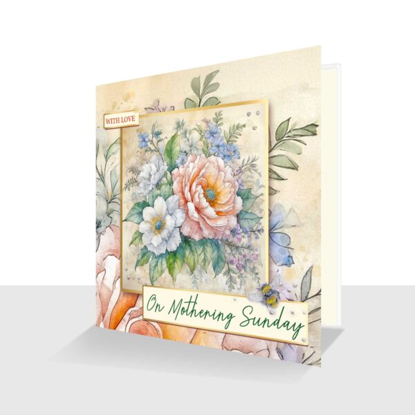 With Love Mothering Sunday Card Pastel Floral